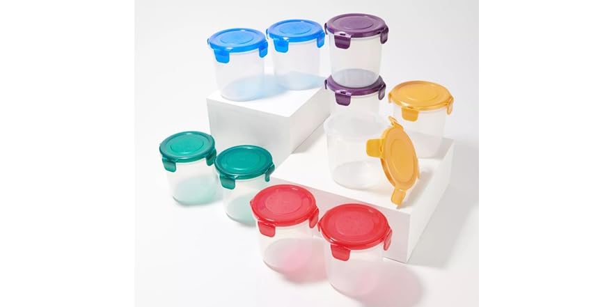 LocknLock 10 Multi-Color Tall Mini Canisters