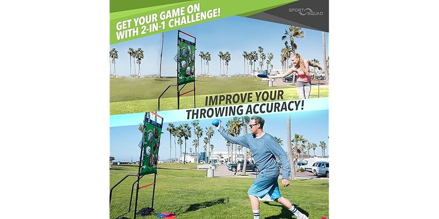 Sport Challenge 2-in-1 Football Disc Toss
