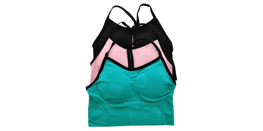 Angelina Women Long Line Bra Racerbck 3P