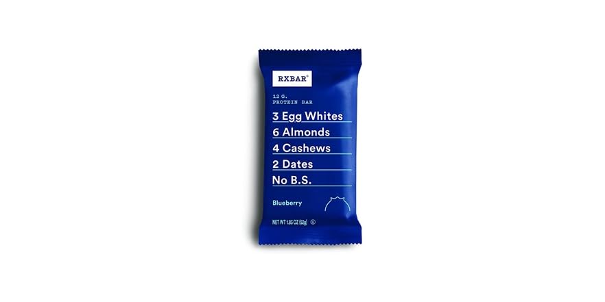 RXBAR Protein Bar, Blueberry (12 Bars)
