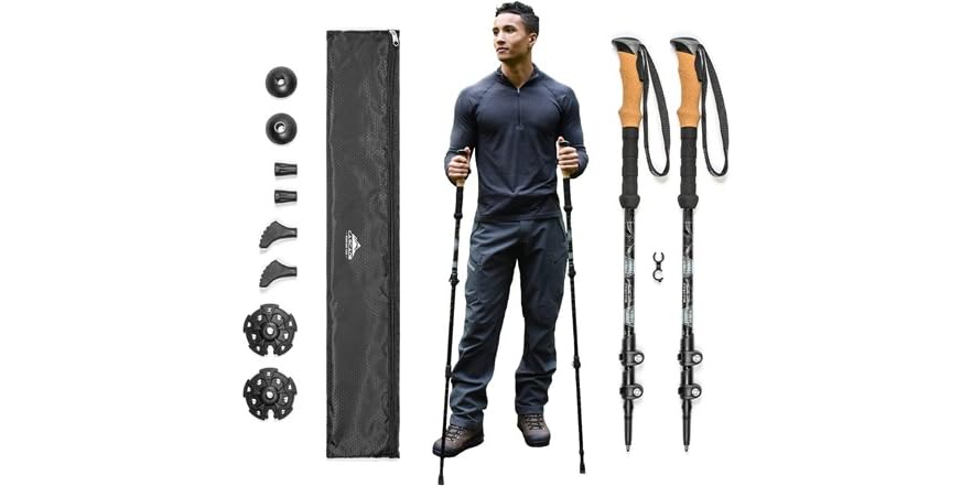 Cascade Mountain Tech Trekking Poles 2 Poles