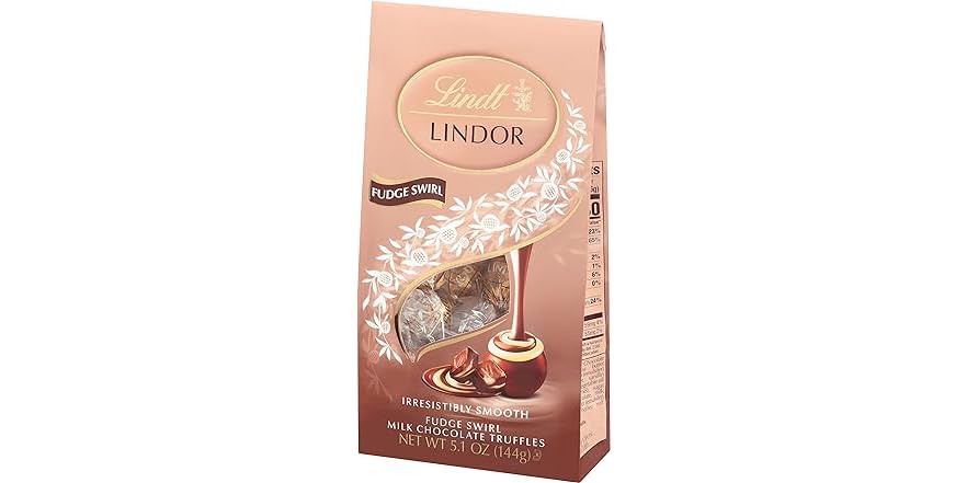 (6-Pack) Lindt Lindor Fudge Swirl Milk Chocolate Truffles