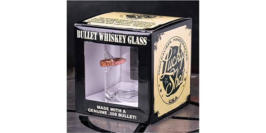 Lucky Shot 2 Monkey Whiskey Glass