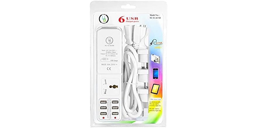 Yubi 7 in 1 Universal Travel Power Strip