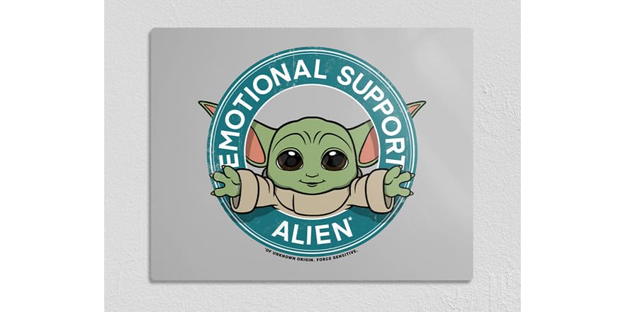 Emotional Support Alien 11" x 14" Metal Poster