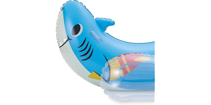 Funsicle Surfin’ Shark Pool Play Inflatable Ride-Ons, Kids & Adults