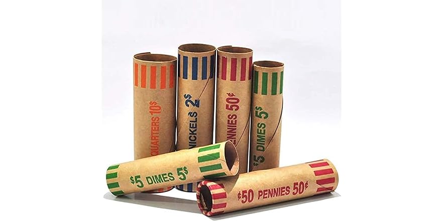 Coin Wrappers Rolls (128 Assorted)