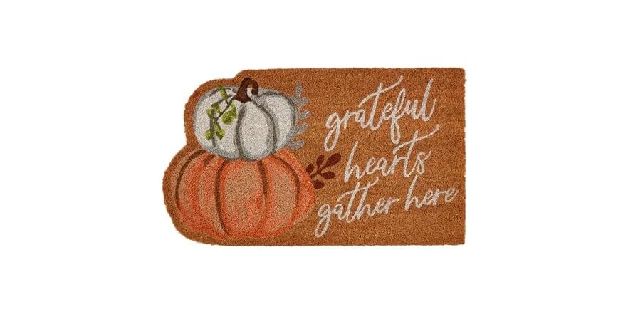Mud Pie Pumpkin Welcome Mat; 17" x 29"