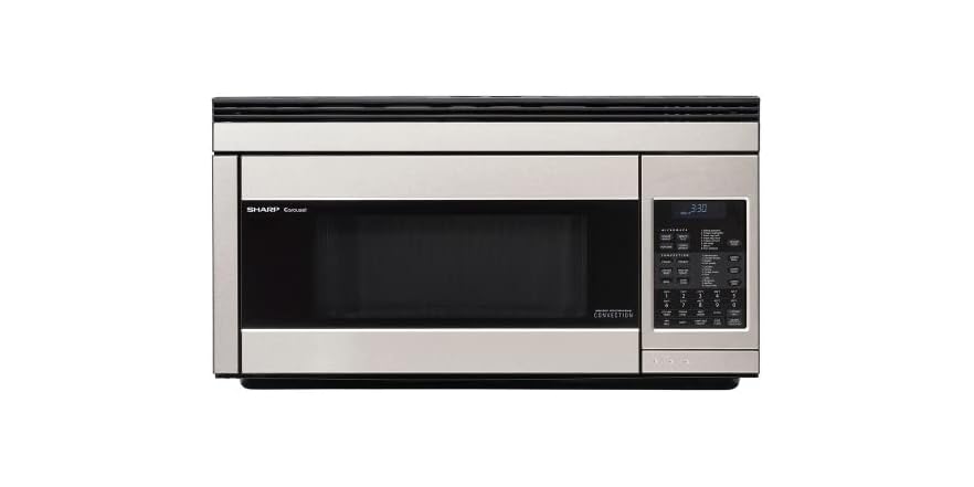 Sharp R1874T 850W Over-the-Range Convection Microwave, 1.1 Cubic Feet ...