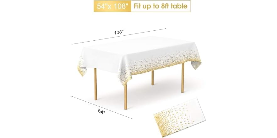Gold Dot Table Covers & 30 Balloons