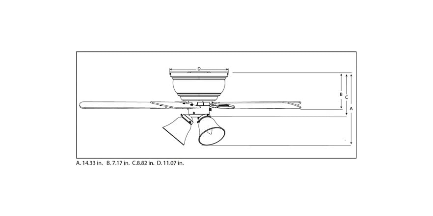 Saddle Ridge Low-Profile Hugger Ceiling Fan
