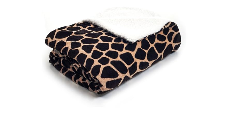 Animal Fleece Blanket Sherpa Backing