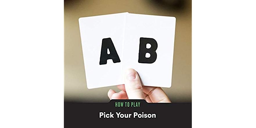 Poison Pick Your Poison Adult Card Game