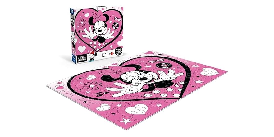 Disney Minnie Mouse Minnie Heart Glitter Puzzle