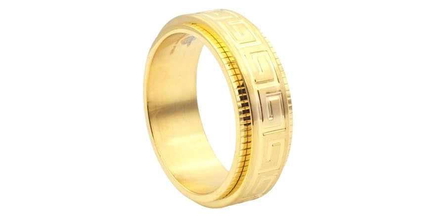Greek Key Spinner Ring