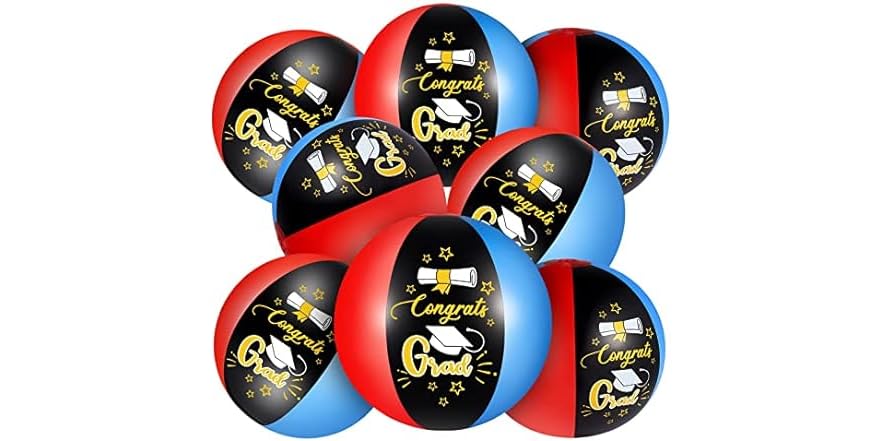20 Pc Inflatable Graduation Beach Balls