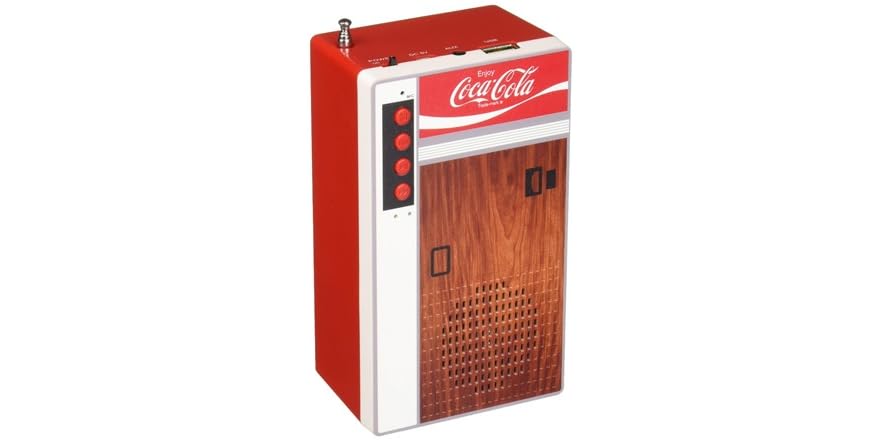 Coca-Cola Retro Style Bluetooth Speaker and FM Radio