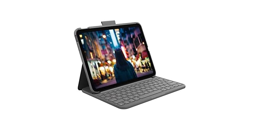 Logitech Slim Folio Bluetooth Keyboard Case for iPad (Open Box)