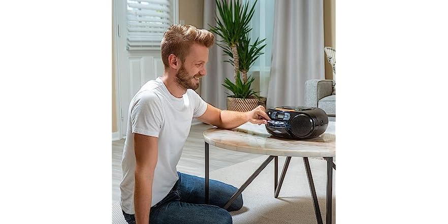 Philips AZ328 Portable Boombox - CD/Cassette Player, USB, FM, MP3