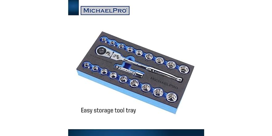 MichaelPro MP001001 3/8 inch Drive Socket Wrench Set