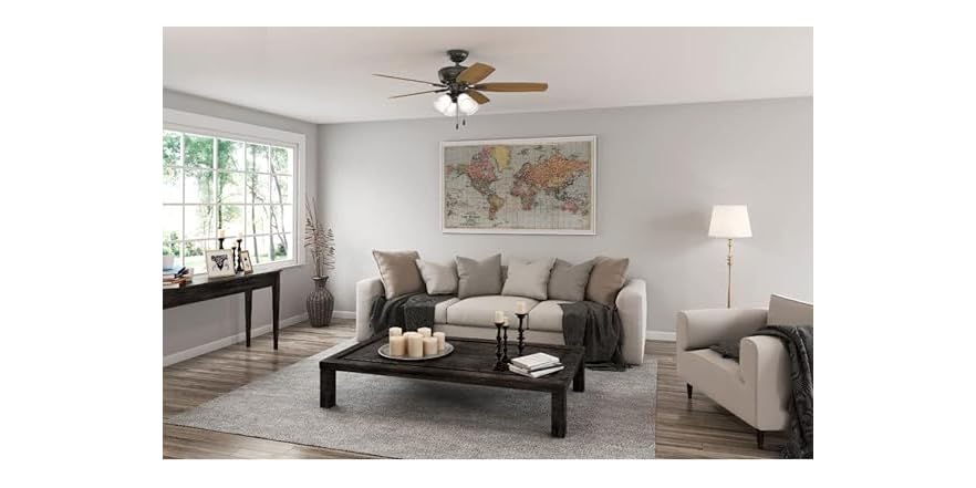 52" Hunter Fan Amberlin Brushed Nickel