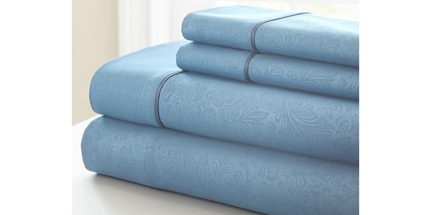 Microfiber Floral Embossed Sheet Set