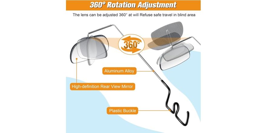 2 Pack Bike 360 Degree Rearview Mirror
