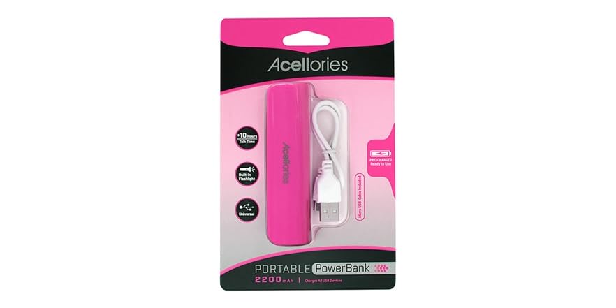 Acellories Power Bank w/ Light - 2 pack
