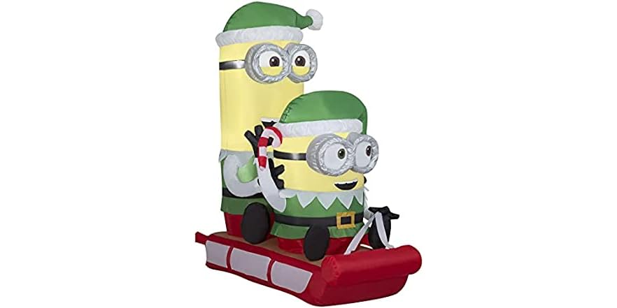 Gemmy Inflatable Minions Sledding Scene
