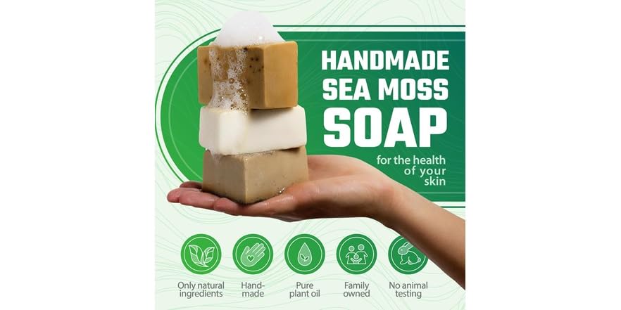 (4 Pack) TrueSeaMoss Detoxifying Sea Moss Soaps Variety