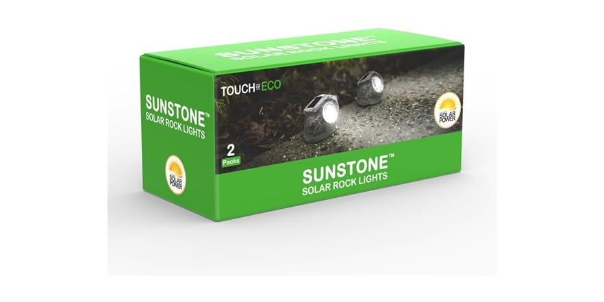 Touch of ECO Sunstone Solar Rock Lights