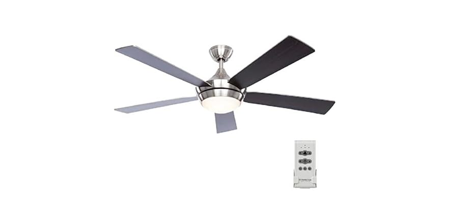 Fanimation 52" Brushed Nickel LED Ceiling Fan