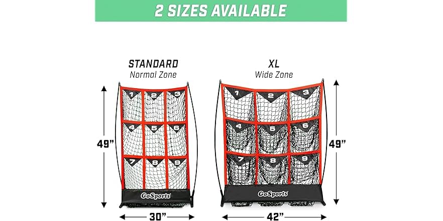 GoSports 9 Pocket Pitching Strike Zone Target Net