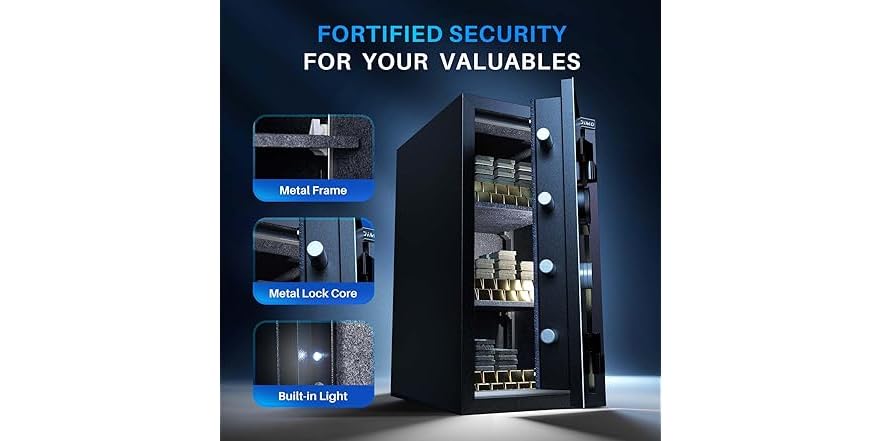 ADIMO Heavy-Duty Fireproof Safe Box 3.47 Cu. Ft.