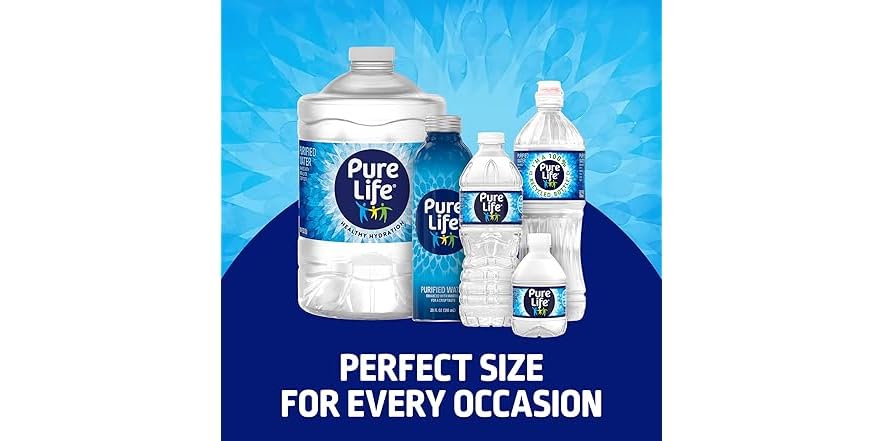 (24 Pk) Pure Life Purified Water Bottles