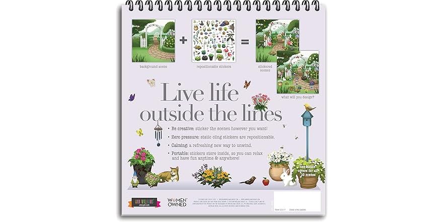 Sticker & Chill Sticker Book for Adult