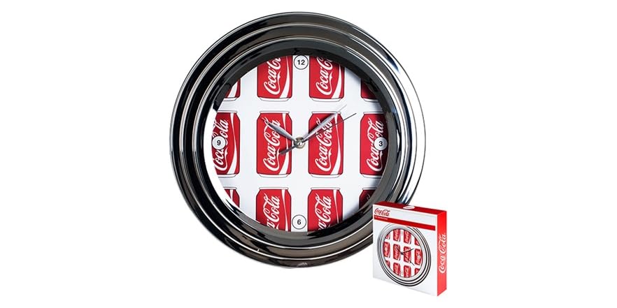 Chrome Finish Clock - Cans Style
