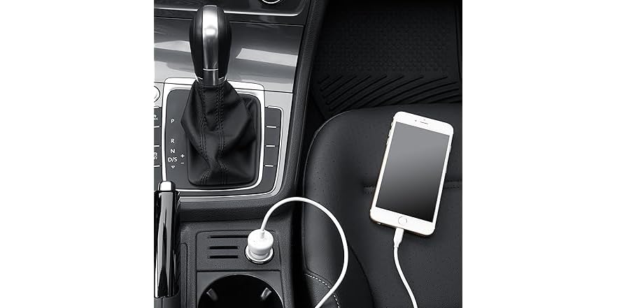 AmazonBasics 3FT 12W Lightning Car Charger