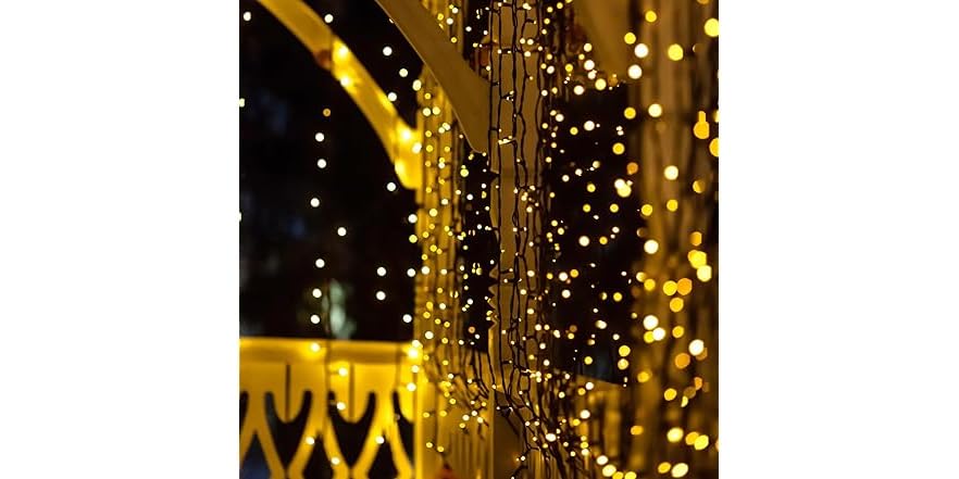 (2 Pack) 72FT 200 LED Solar String Lights