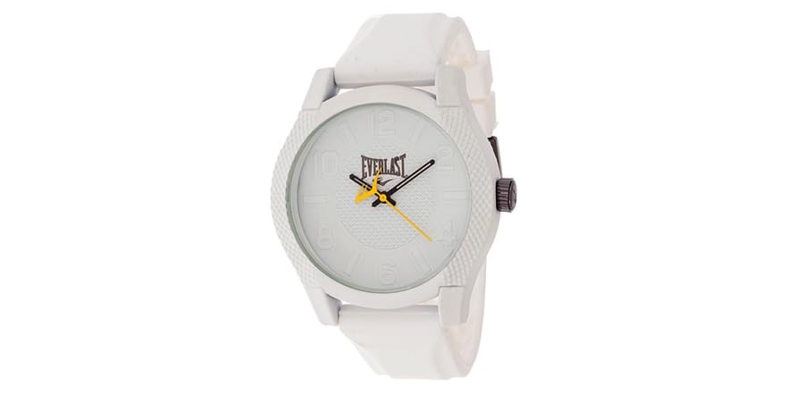 S.S. Case White Everlast Rubber Watch