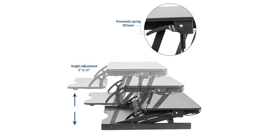 32” Sit to Stand Desktop Monitor Riser