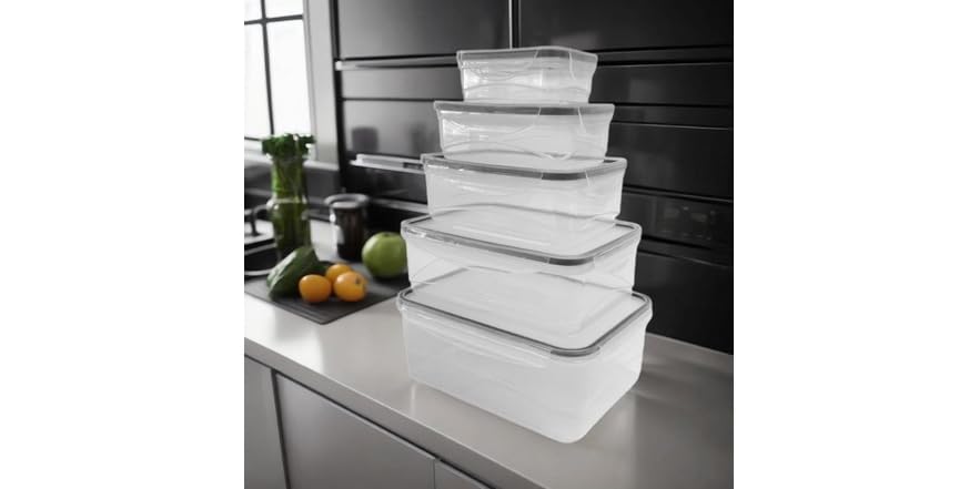 10pc Snap Lock Plastic Container Set