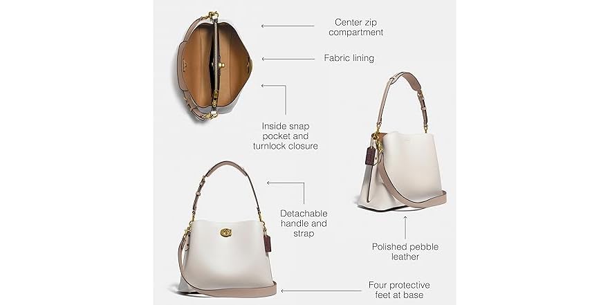 Coach Colorblock Leather Willow Shoulder Bag