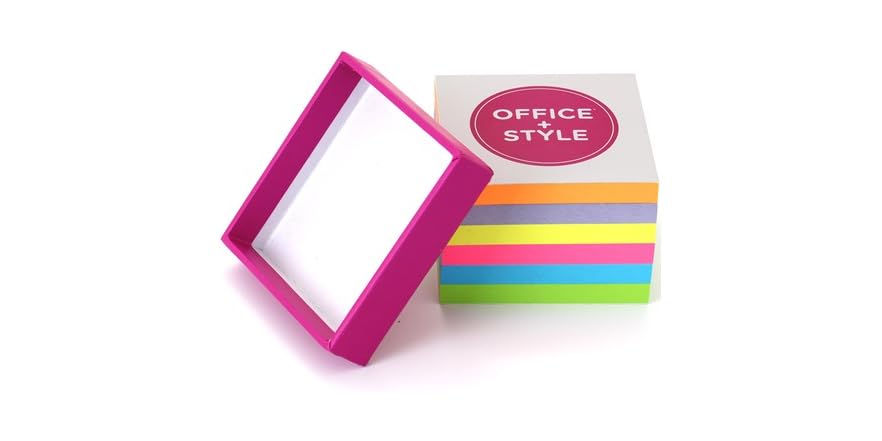 Sticky Note Pad Block with Holder, 3.25" x 3.25"