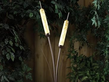 Westinghouse Solar Garden Double Cattails Light, Brown