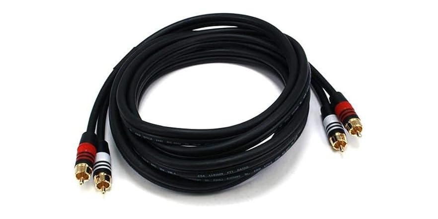 Monoprice 1.5ft Premium 2 RCA Plug/2 RCA Plug M/M 22AWG Cable
