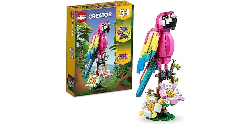 LEGO Pink Parrot Creator Set, 253pc