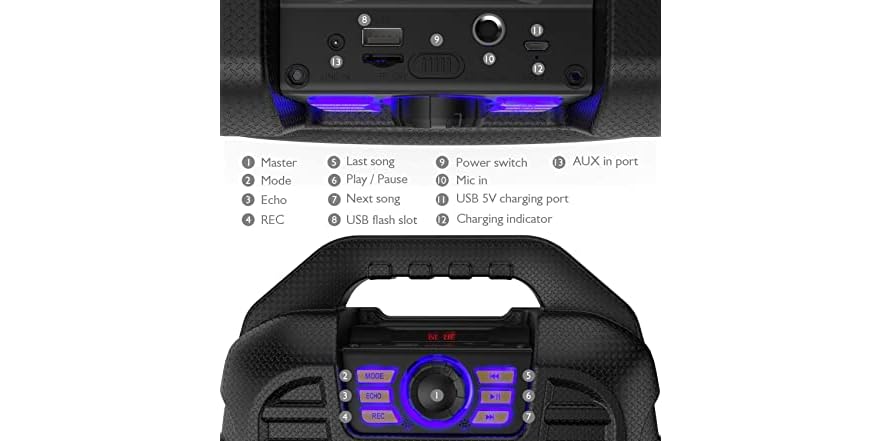 EARISE T26 Portable PA System with Mic