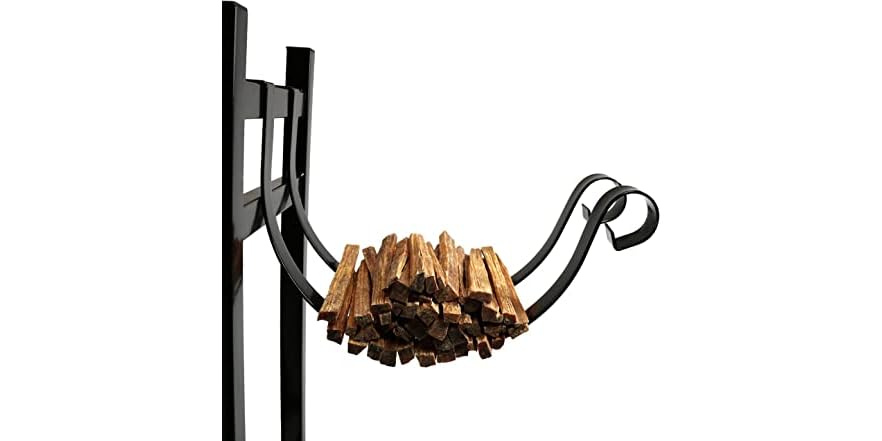 Firewood Rack with Kindling Holder