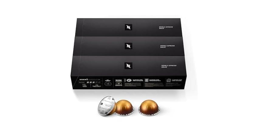 Nespresso Vertuo, Double Espresso Dolce, 60-Ct